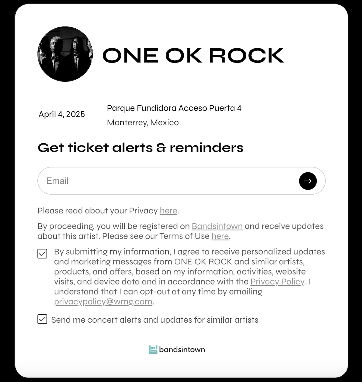 Boletos One Ok Rock en México 2025: venta y precios CDMX y Monterrey