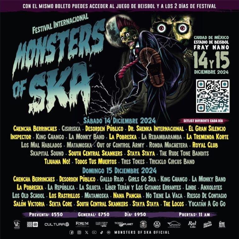 Monster of Ska festival 2024: cartel, horarios, boletos y precios - ConciertosMX