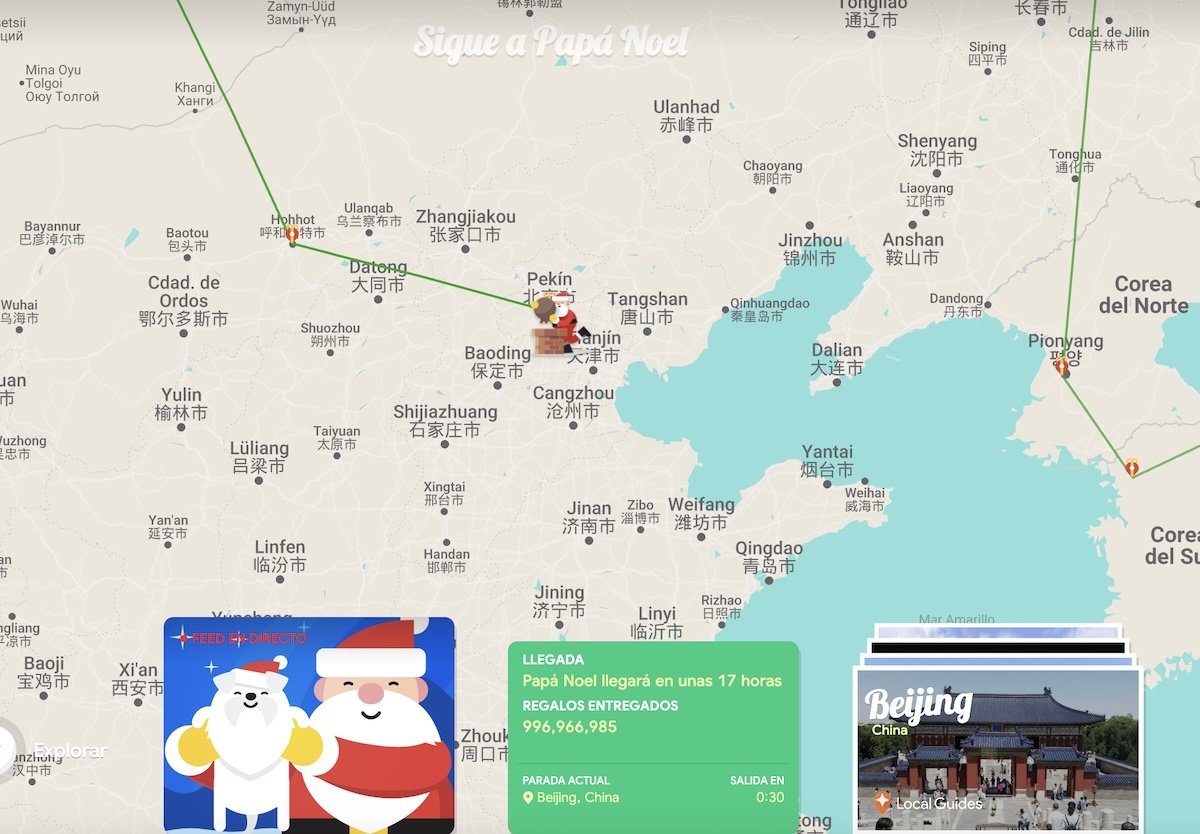 Recorrido de Santa Claus 2024 en vivo Santa Tracker Google: ¿dónde viene? - ConciertosMX