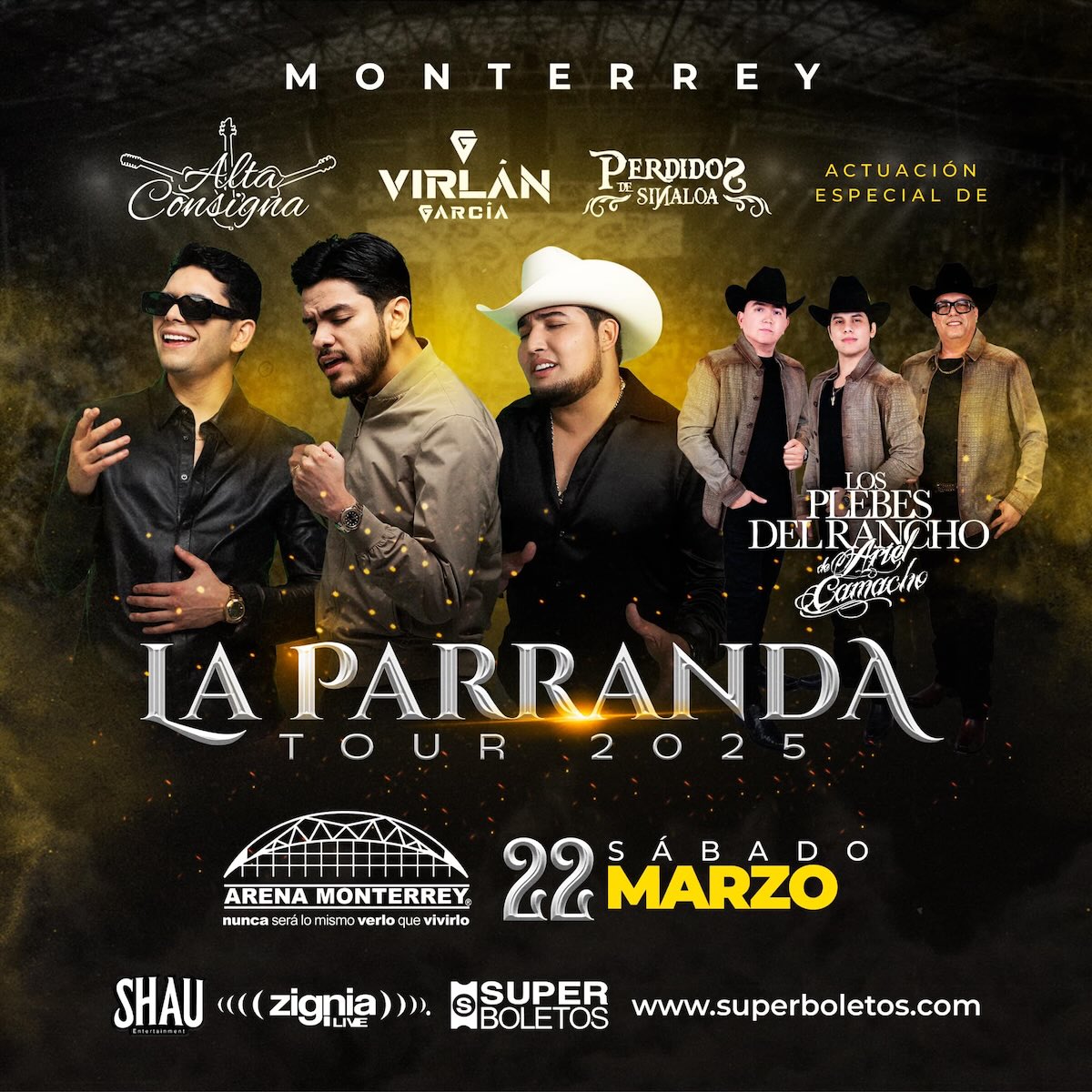 Boletos para La Parranda tour en Monterrey 2025: precios Superboletos - ConciertosMX