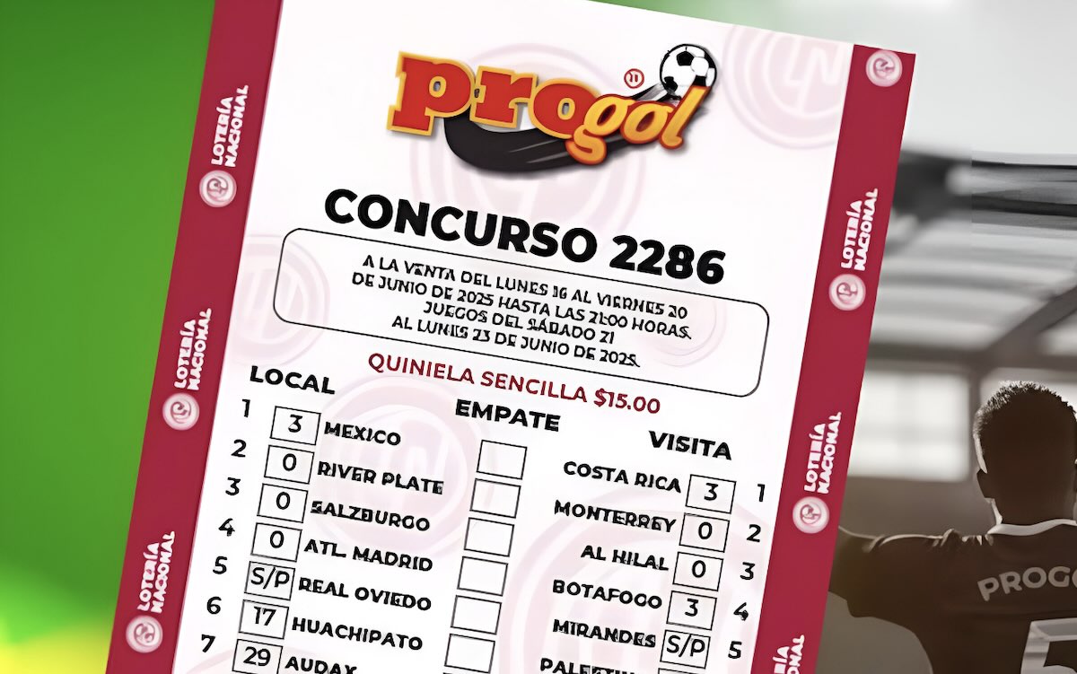Progol 2286 resultados: quiniela ganadora semana del 23 de junio ...